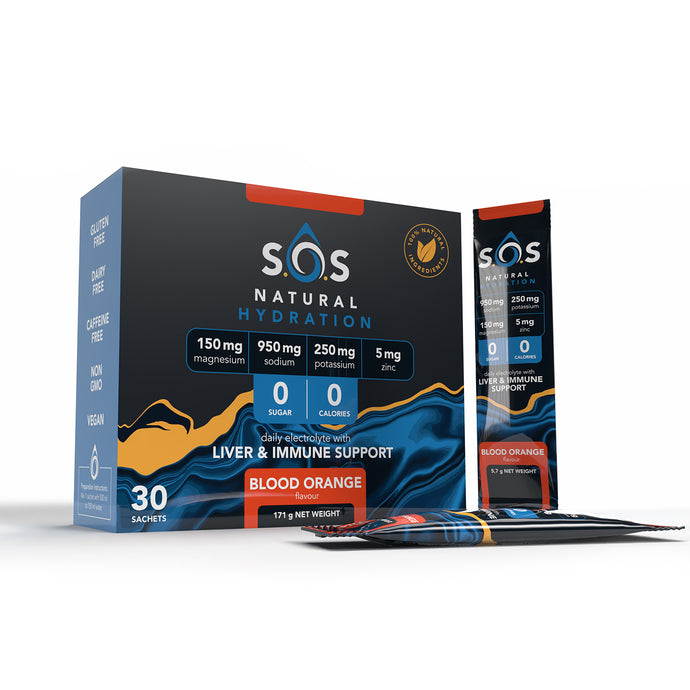 S.O.S Pure Hydration – Blood Orange Electrolyte Sachets (30s) – SOS ...
